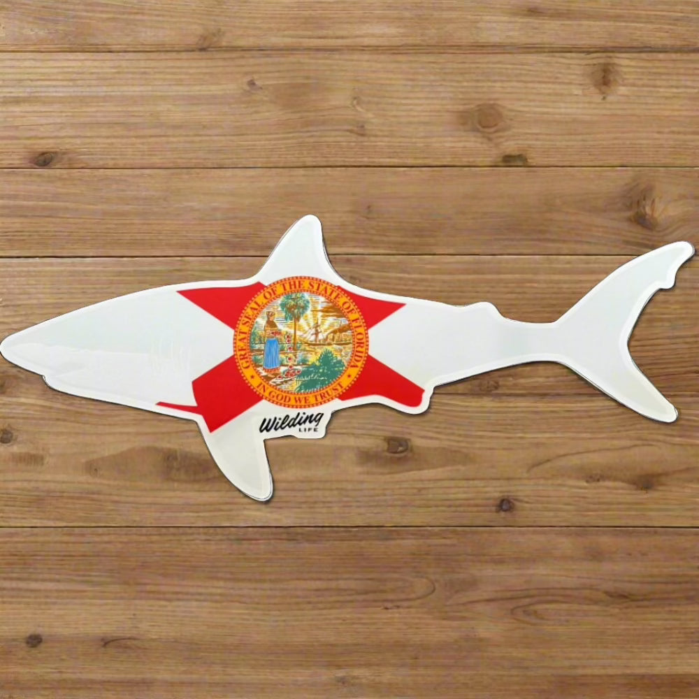 12" Florida Shark Bumper Sticker | Wilding Life