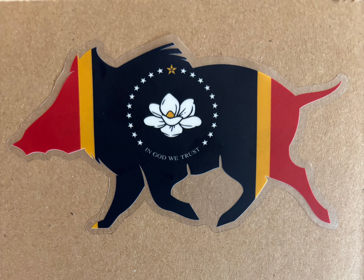 Mississippi Boar Clear Cut Decal | Wilding Life