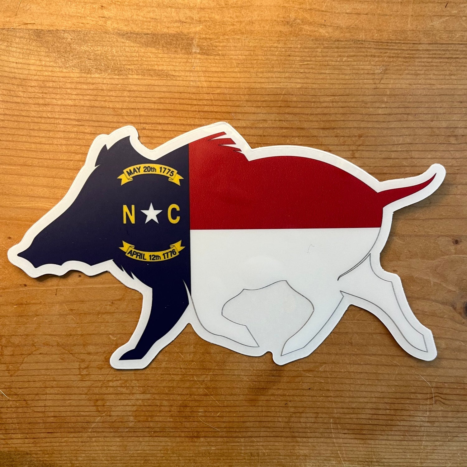 North Carolina Boar Clear Cut Decal | Wilding Life